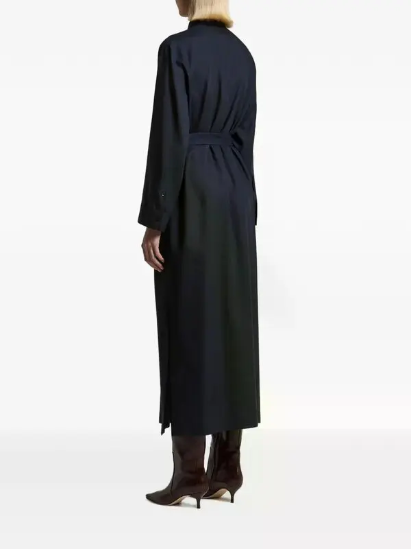 Peserico Embellished-collar Belted Maxi Dress