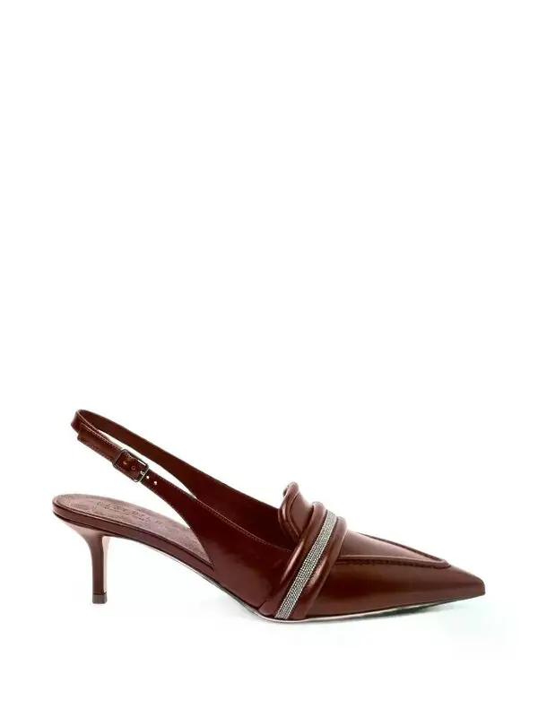 Peserico Monili-chain Slingback Pointed-toe Heeled Pumps