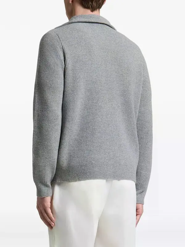 Peserico Ribbed-knit Half-zip Sweater