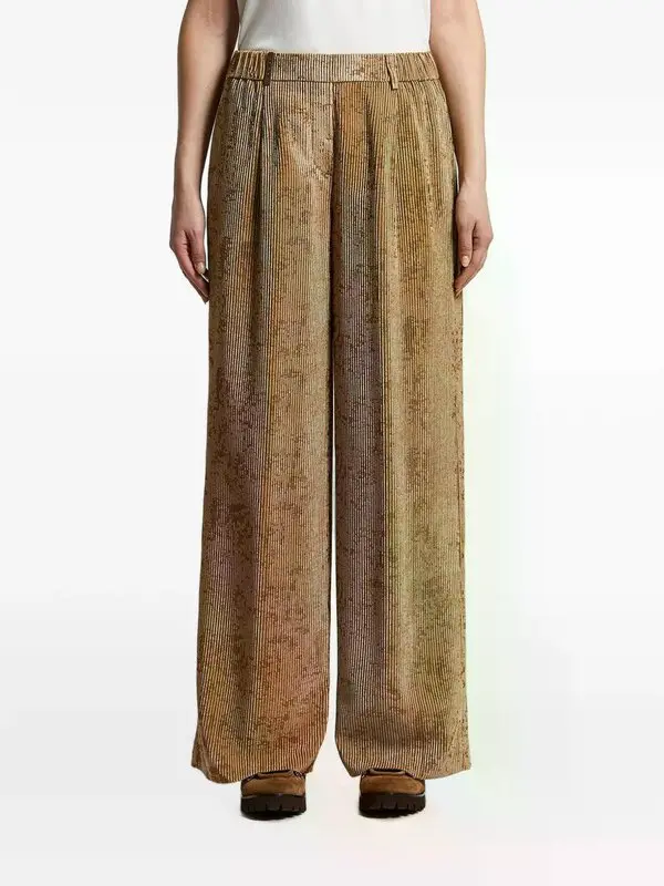 Peserico Pleated Wide-leg Trousers - Brown
