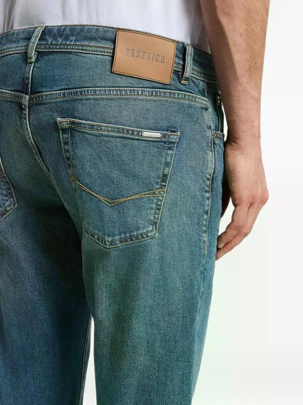 Peserico Faded-effect Straight-leg Jeans