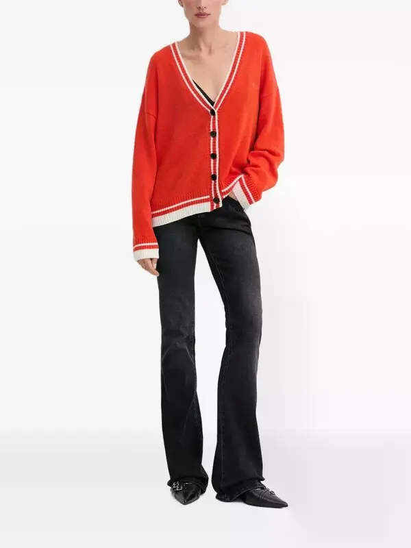 MSGM Striped V-neck Cardigan