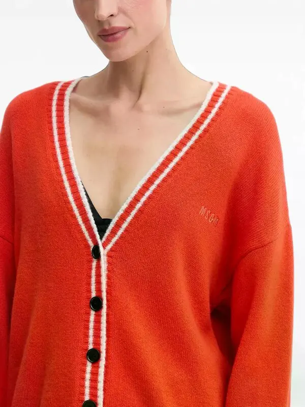 MSGM Striped V-neck Cardigan