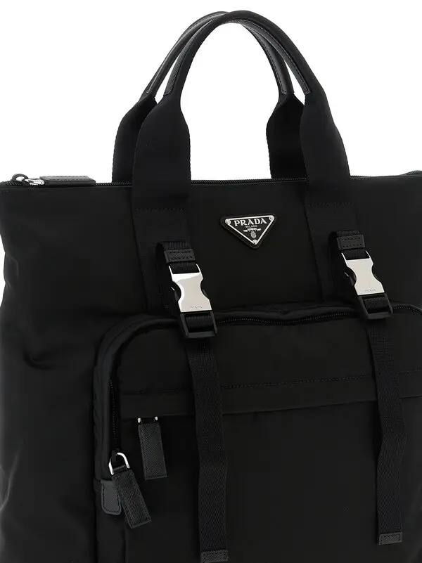 Prada Re-nylon And Saffiano Backpack Shopping Bag