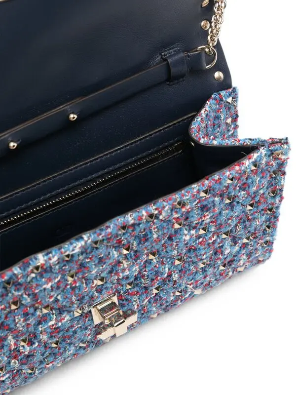 Valentino Garavani Rockstud Spike Tweed Shoulder Bag
