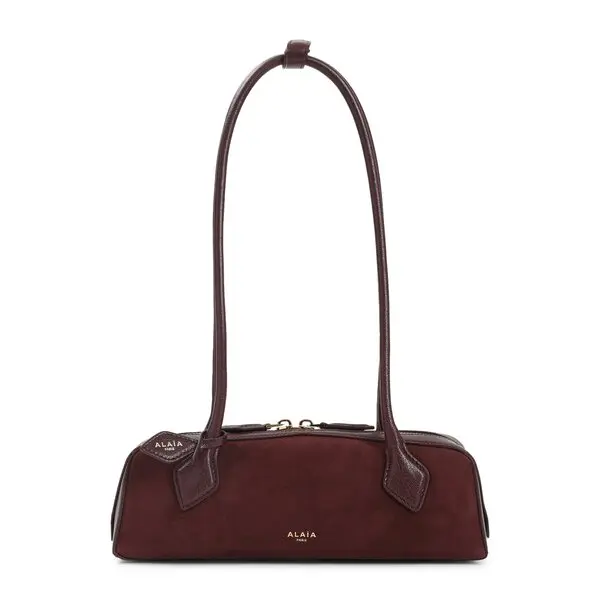 Alaïa Teckel Small Suede Shoulder Bag - Red