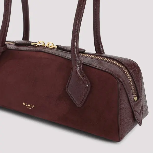 Alaïa Teckel Small Suede Shoulder Bag - Red