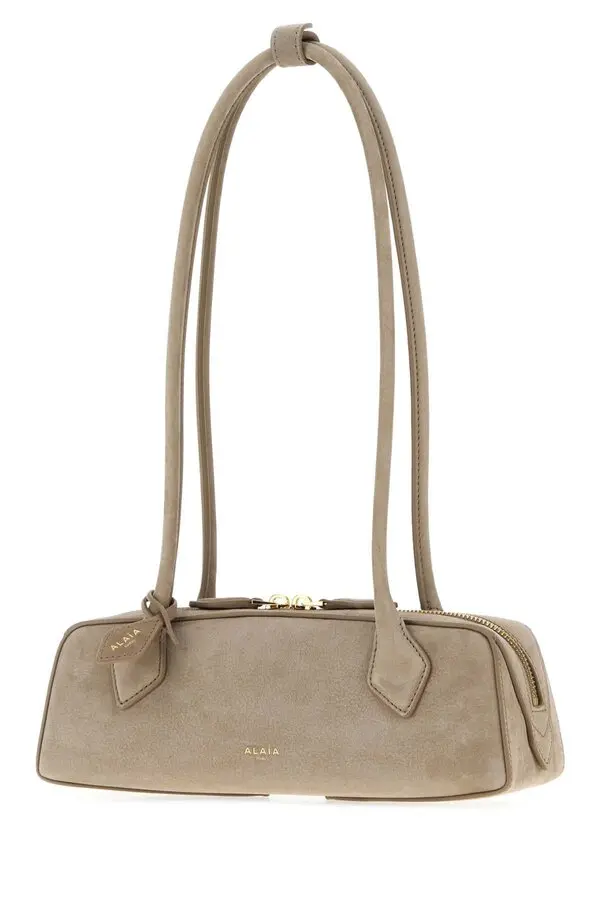 Alaïa Dove Grey Nabuk Teckel Shoulder Bag