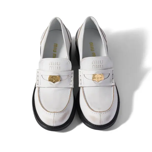 Miu Miu Decò Calf Leather Loafers