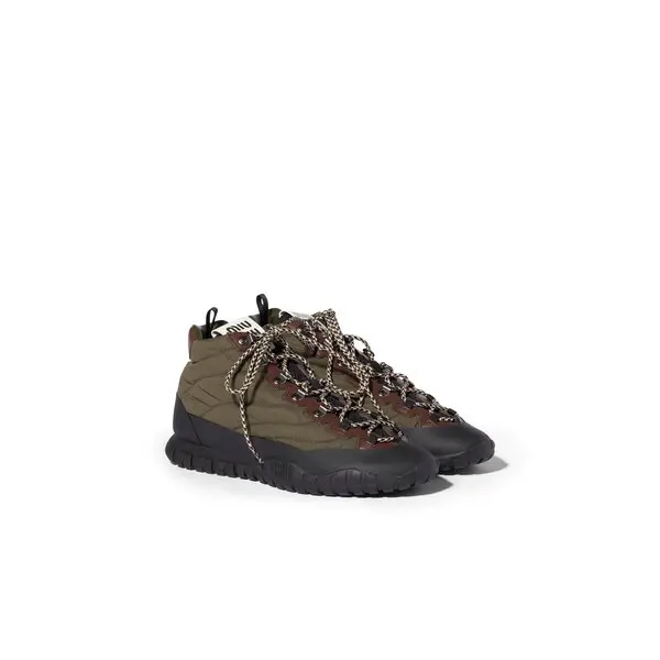 Miu Miu Tyre Technical Fabric Sneakers - Forest Green