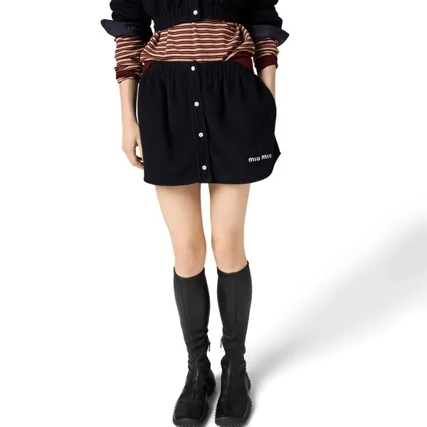 Miu Miu Fleece Miniskirt