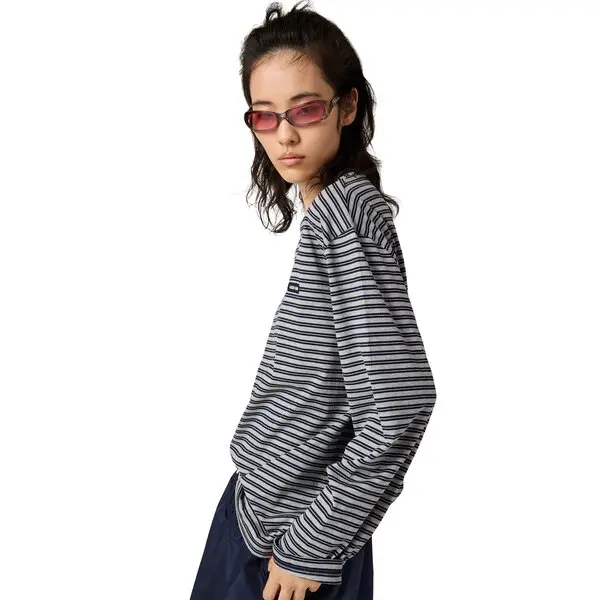 Miu Miu Striped Jersey T-shirt