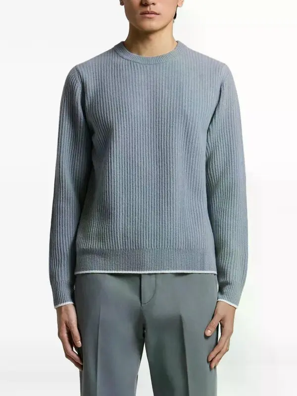 Peserico Ribbed-knit Crew-neck Sweater
