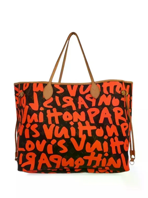 LOUIS VUITTON 2009 Gm Monogram Graffiti Neverfull Tote Bag
