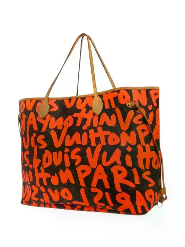 LOUIS VUITTON 2009 Gm Monogram Graffiti Neverfull Tote Bag