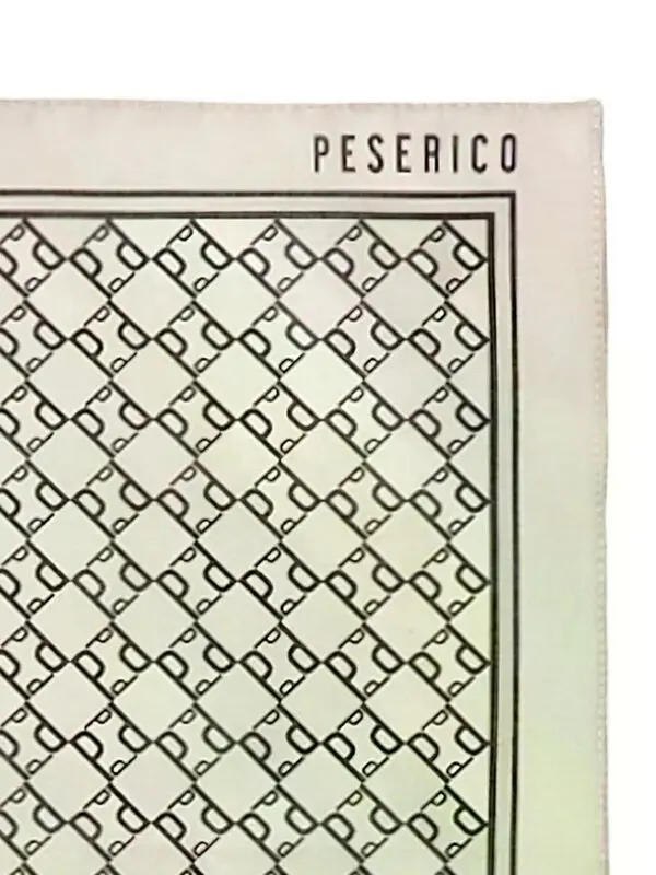 Peserico Monogram-print Pocket Square - Neutrals