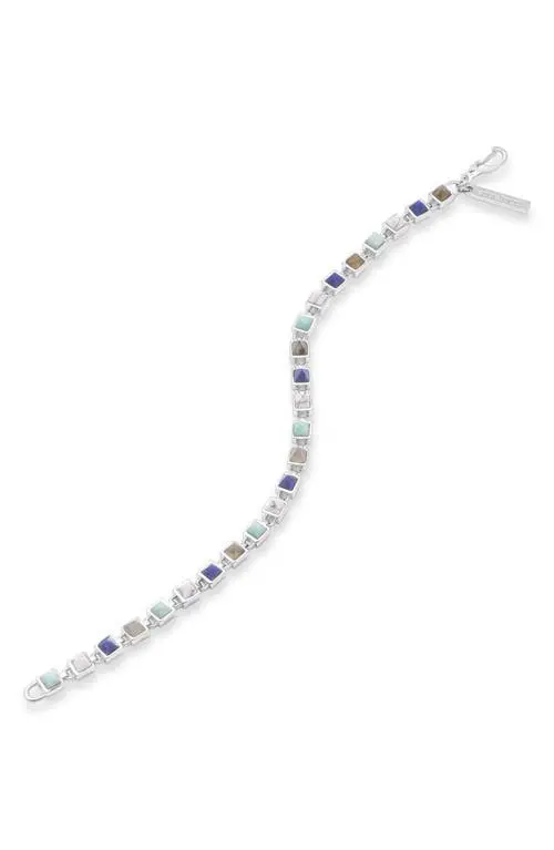 EDDIEBORGO Inlaid Pyramid Tennis Bracelet