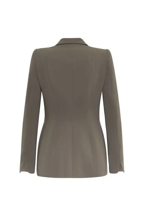 MAISON COMMON Classic Blazer With Sharp Shoulders In Graphic Zebra Print