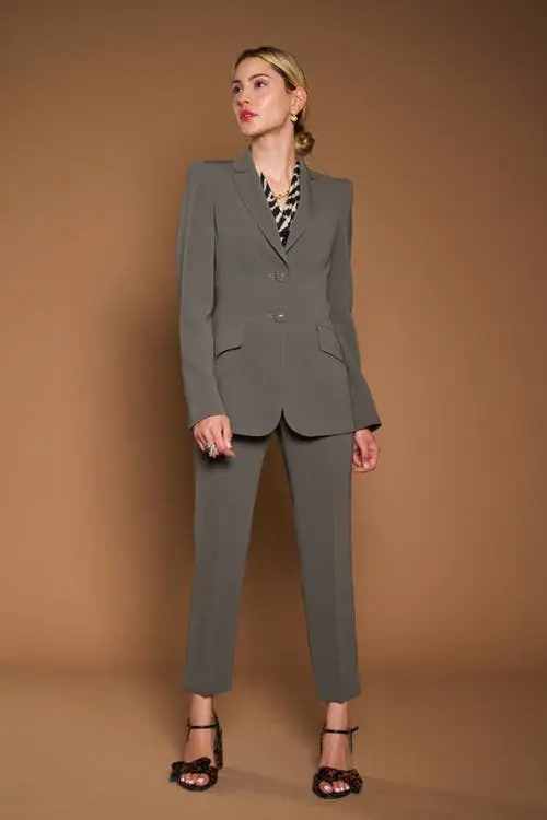 MAISON COMMON Classic Blazer With Sharp Shoulders In Graphic Zebra Print