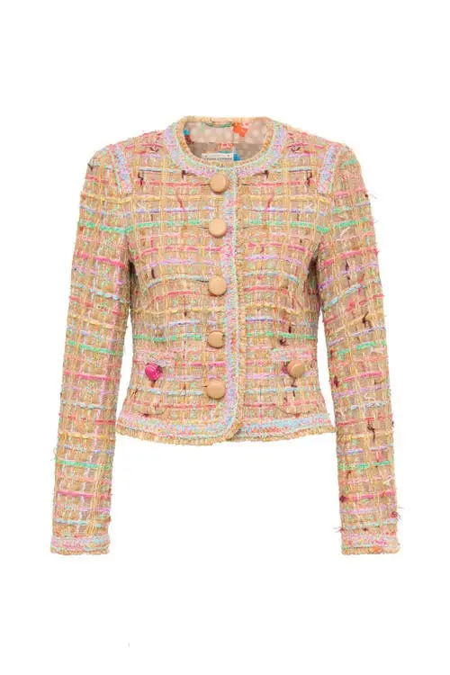 MAISON COMMON Tweed Jacket With Trim And Fringes
