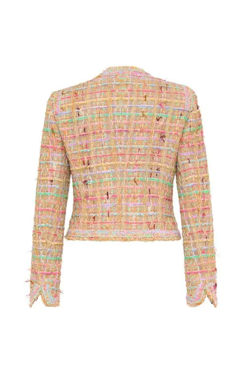 MAISON COMMON Tweed Jacket With Trim And Fringes