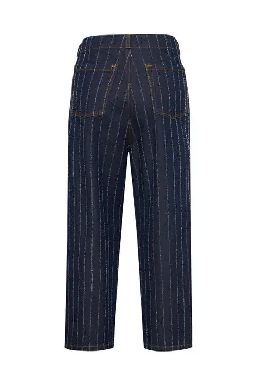 MAISON COMMON Striped Cropped Jeans