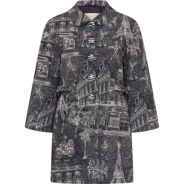 MAISON COMMON Long Jacquard Jacket With Bows