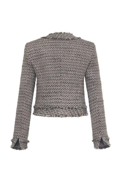 MAISON COMMON Little Tweed Jacket With Fringes