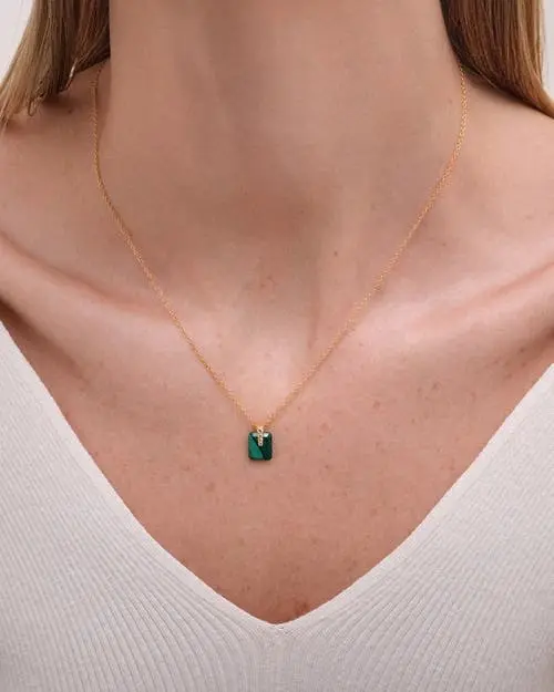 Astley Clarke Gold Deco Pendant Necklace