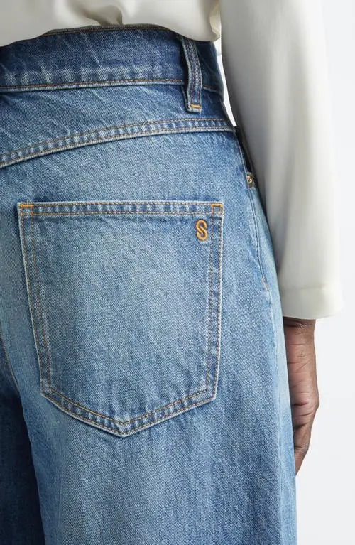 St. John High Waist Wide Leg Jeans