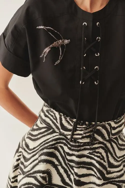 EXQUISE Celeste Cotton Blouse