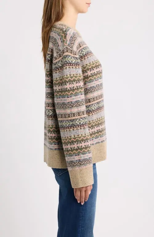 ROWING BLAZERS Fair Isle Donegal Wool Sweater
