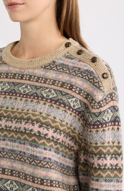 ROWING BLAZERS Fair Isle Donegal Wool Sweater