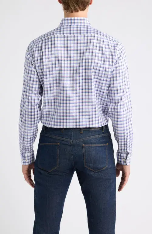 Johnnie-o Stretch Twill Plaid Shirt - Violet
