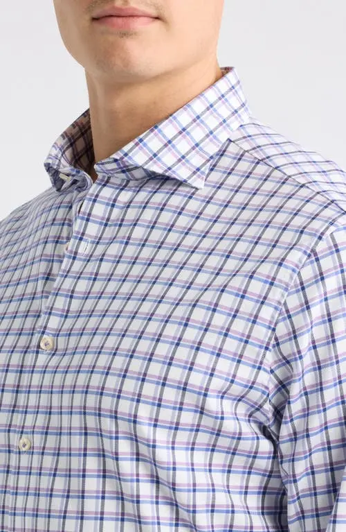 Johnnie-o Stretch Twill Plaid Shirt - Violet