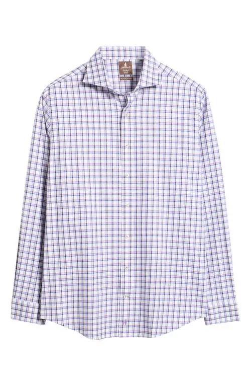 Johnnie-o Stretch Twill Plaid Shirt - Violet