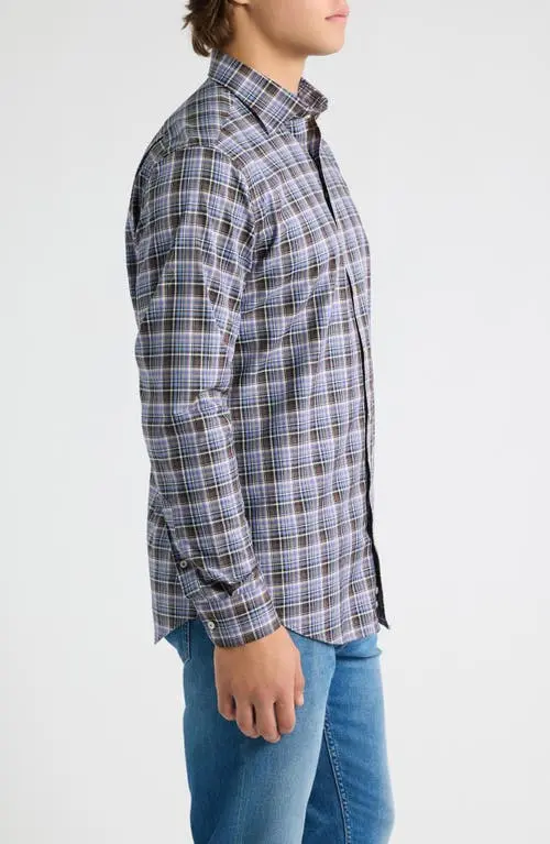 Johnnie-o Merced Check Button Down Shirt - Bluestone
