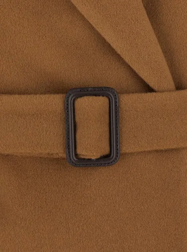 Tagliatore Beige Fabric Coat For - Cream
