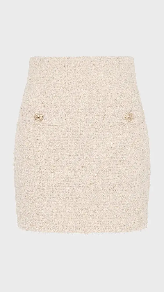 Balmain Tweed Knit Skirt