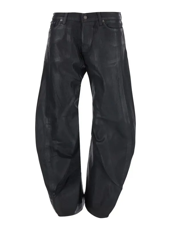 Acne Studios Black Jeans With Five-pocket Design In Denim Cotton