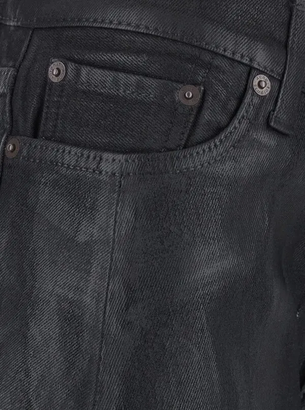 Acne Studios Black Jeans With Five-pocket Design In Denim Cotton