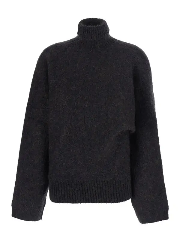 GANNI Brushed Mohair Batwing Turtleneck