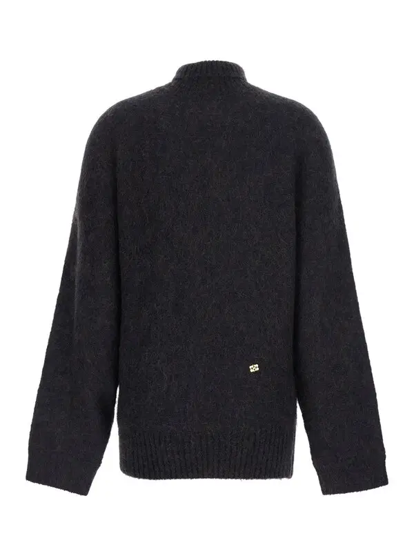 GANNI Brushed Mohair Batwing Turtleneck