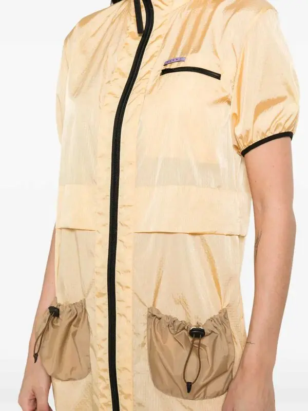 Marni Zip-front Dress With Drawstring Waist