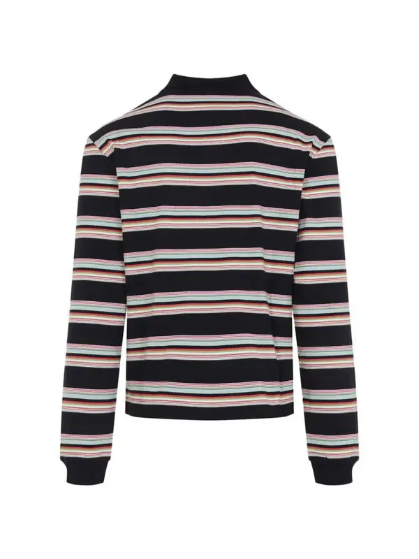 Marni Striped Long-sleeve Polo Shirt