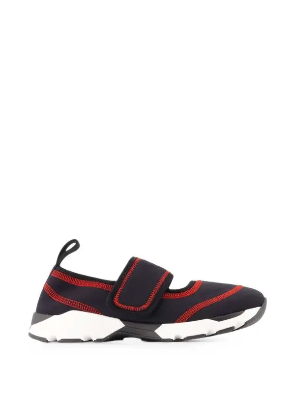 Marni Sneakers With Hook-and-loop Strap And Contrast Stitching
