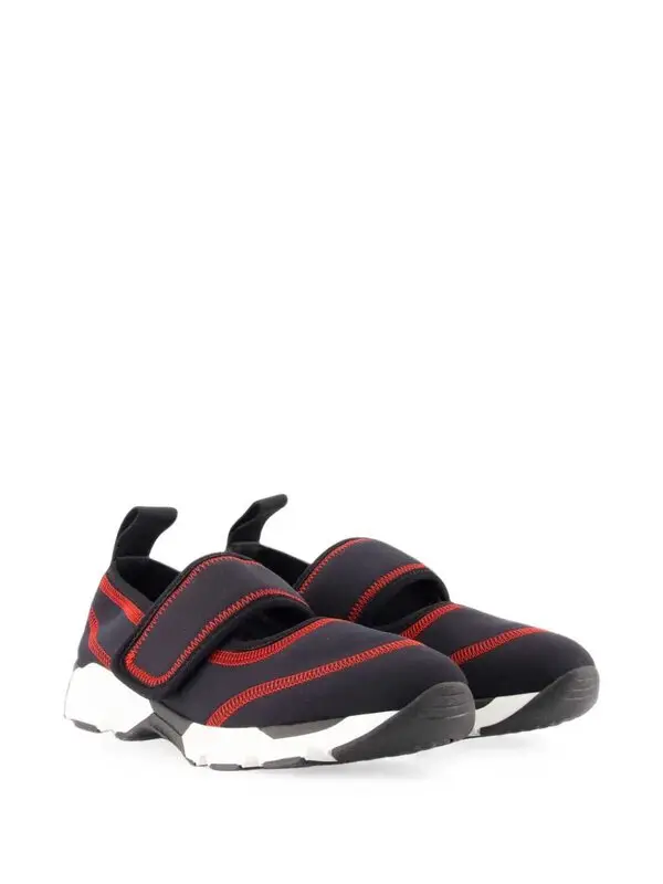 Marni Sneakers With Hook-and-loop Strap And Contrast Stitching