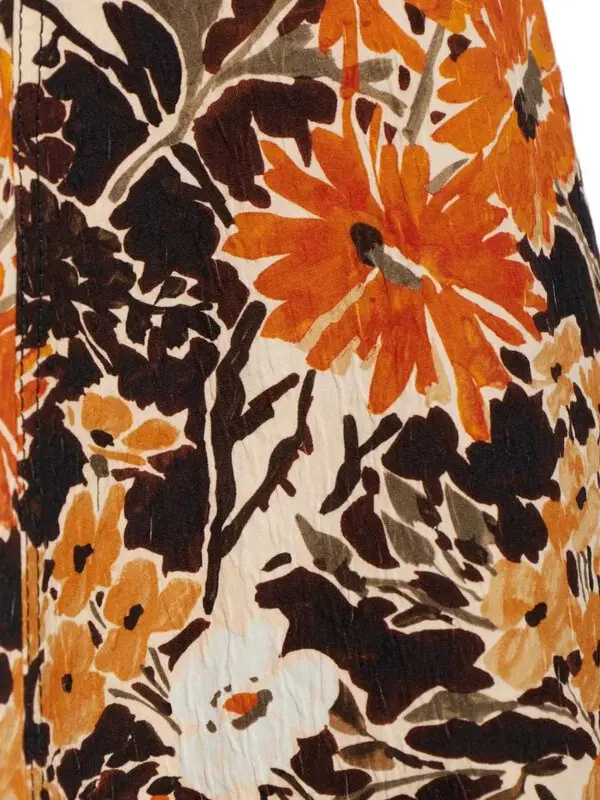 Marni Floral Print Midi Skirt