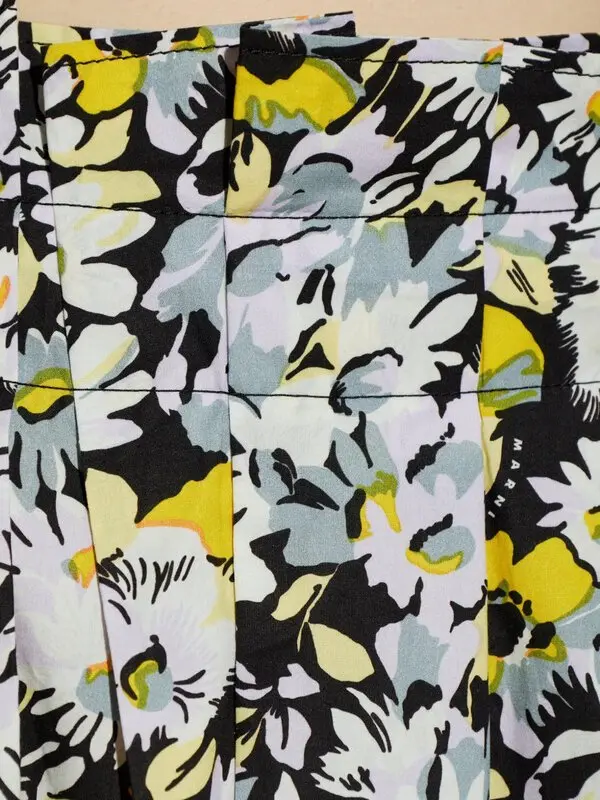 Marni Floral Print Pleated Skirt - Multicolor