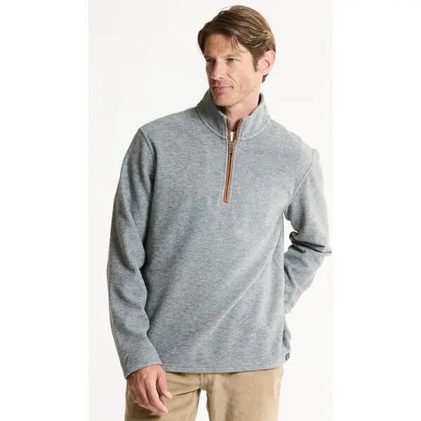 JACHS Wool Blend Knit Quarter Zip - Grey